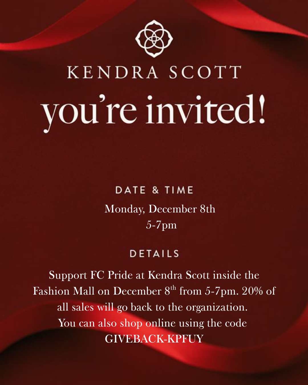 Kendra Scott - Fundraiser Dec 8th | FC Pride